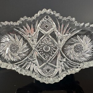 Pair of Vintage Pressed Glass Celery Dishes Sawtooth Edges - Etsy