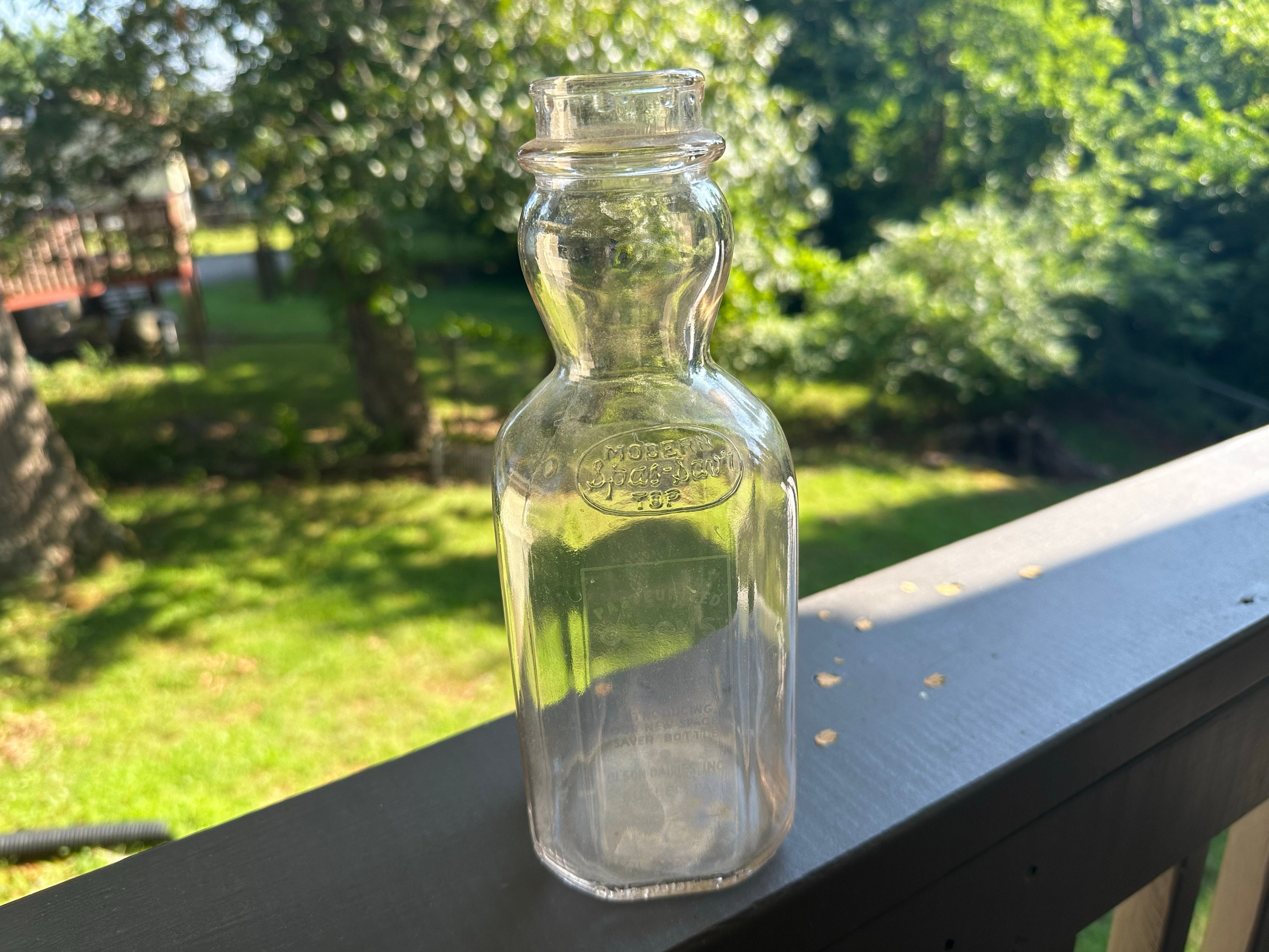 3 Vintage Milk Glass Bottles - Etsy
