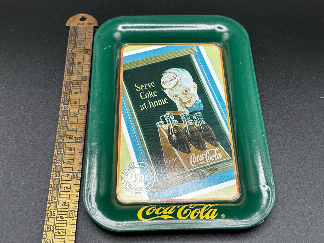 1998 COCA COLA Miniature Tray 1946 Sprite Boy Soda Head Image - Etsy