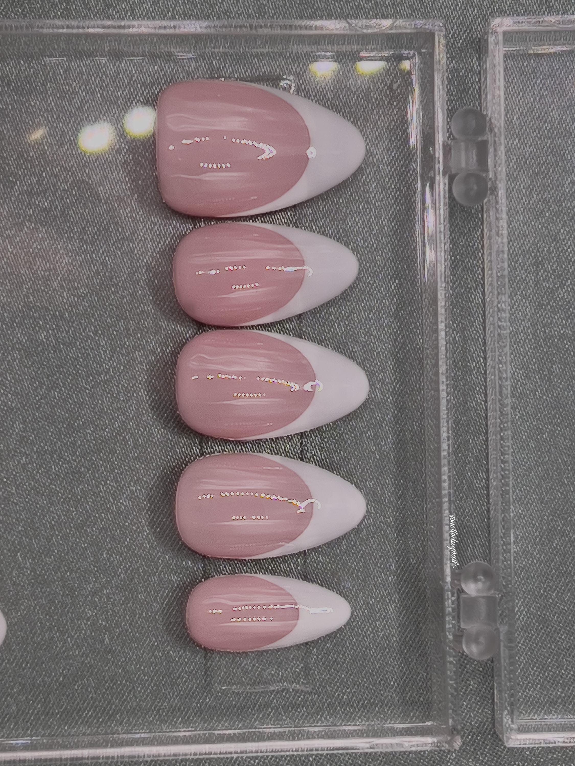 French Tip Press on Nails - Etsy