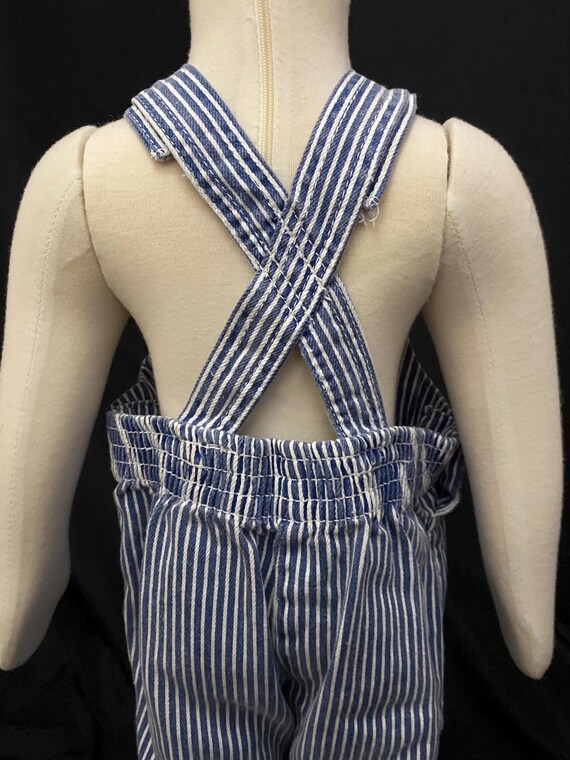 Vintage 18 month overalls hickory stripe denim cross … - Gem