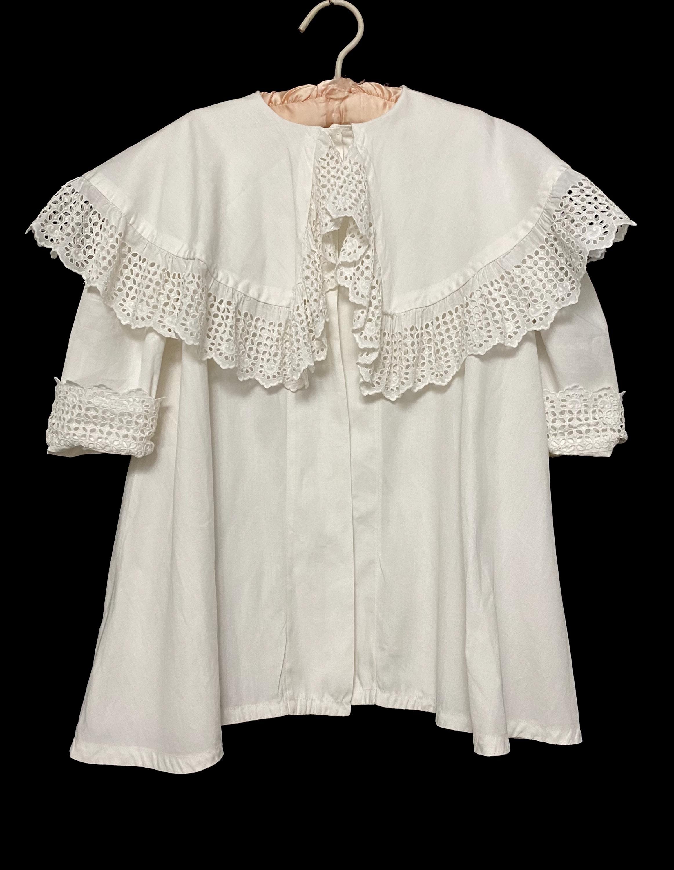 Antique Victorian Edwardian 4T Jacket White Cotton Overcoat Dress up ...