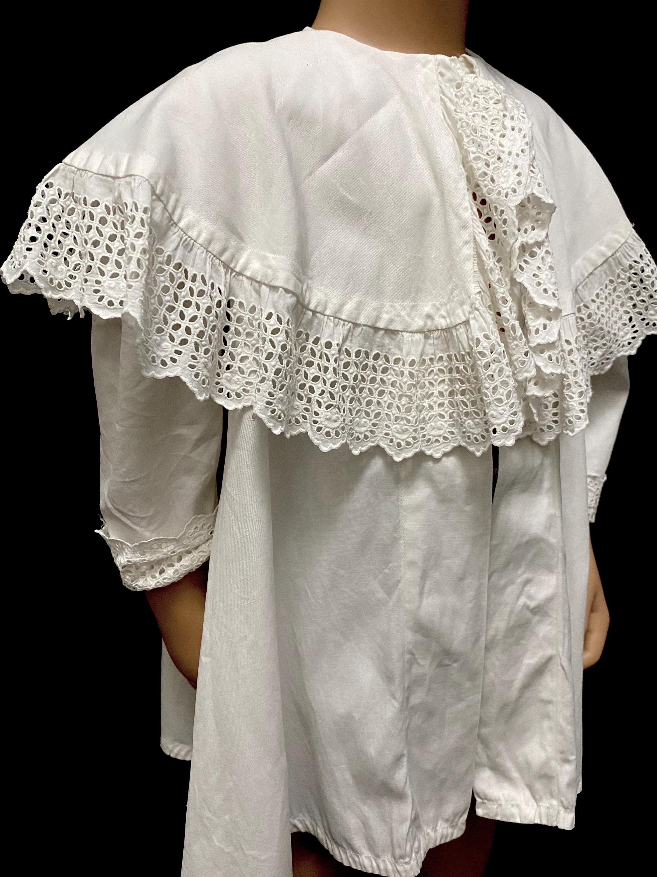 Antique Victorian Edwardian 4T Jacket White Cotton Overcoat Dress up ...