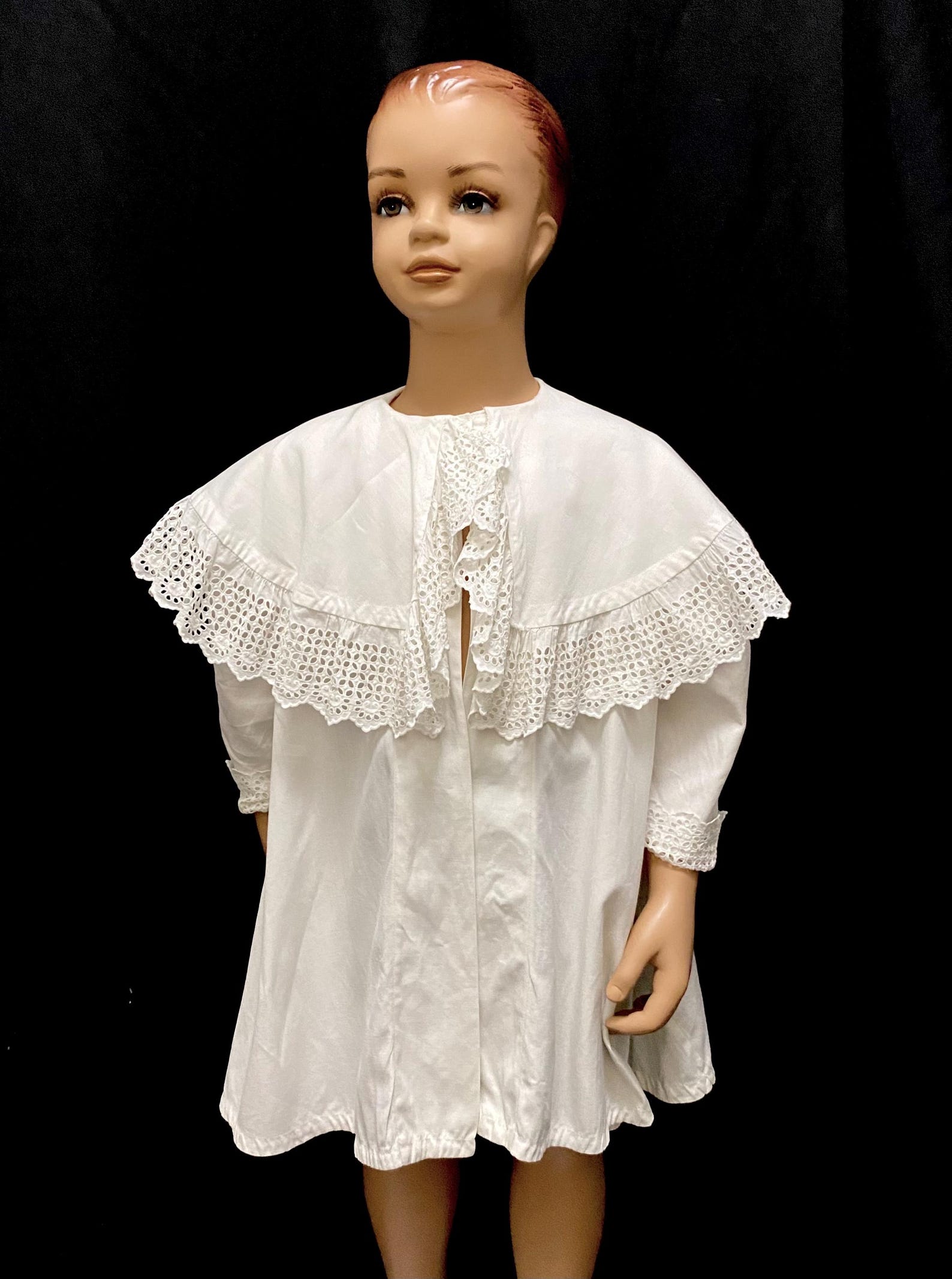 Antique Victorian Edwardian 4T Jacket White Cotton Overcoat Dress up ...