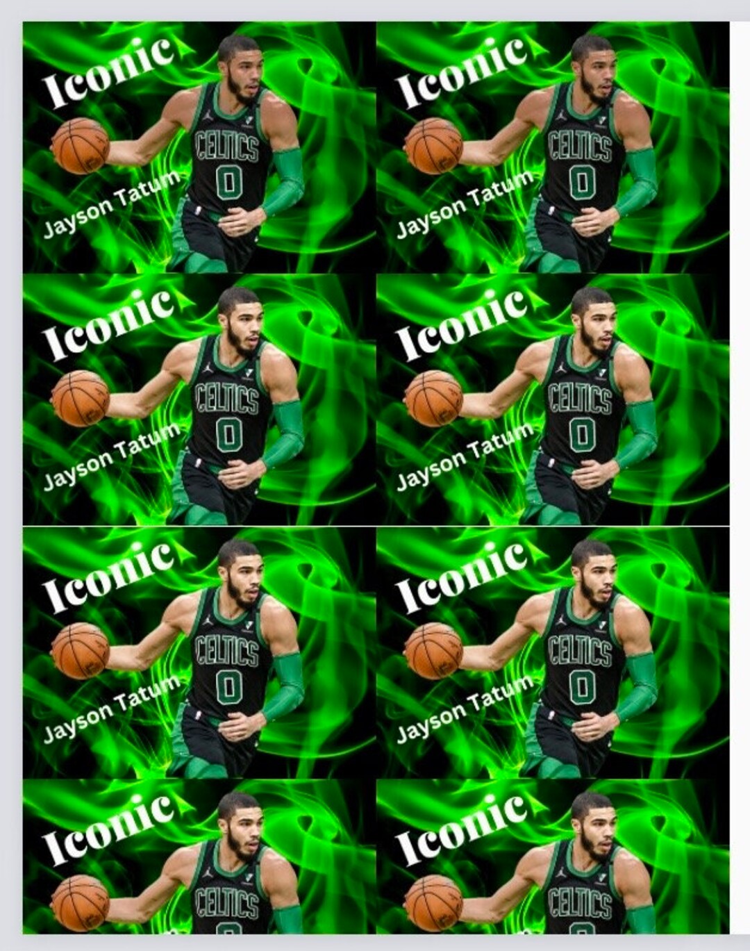 8 Iconic Jayson Tatum Boston Celtics Cards. YOU GET 8 Cards - Etsy