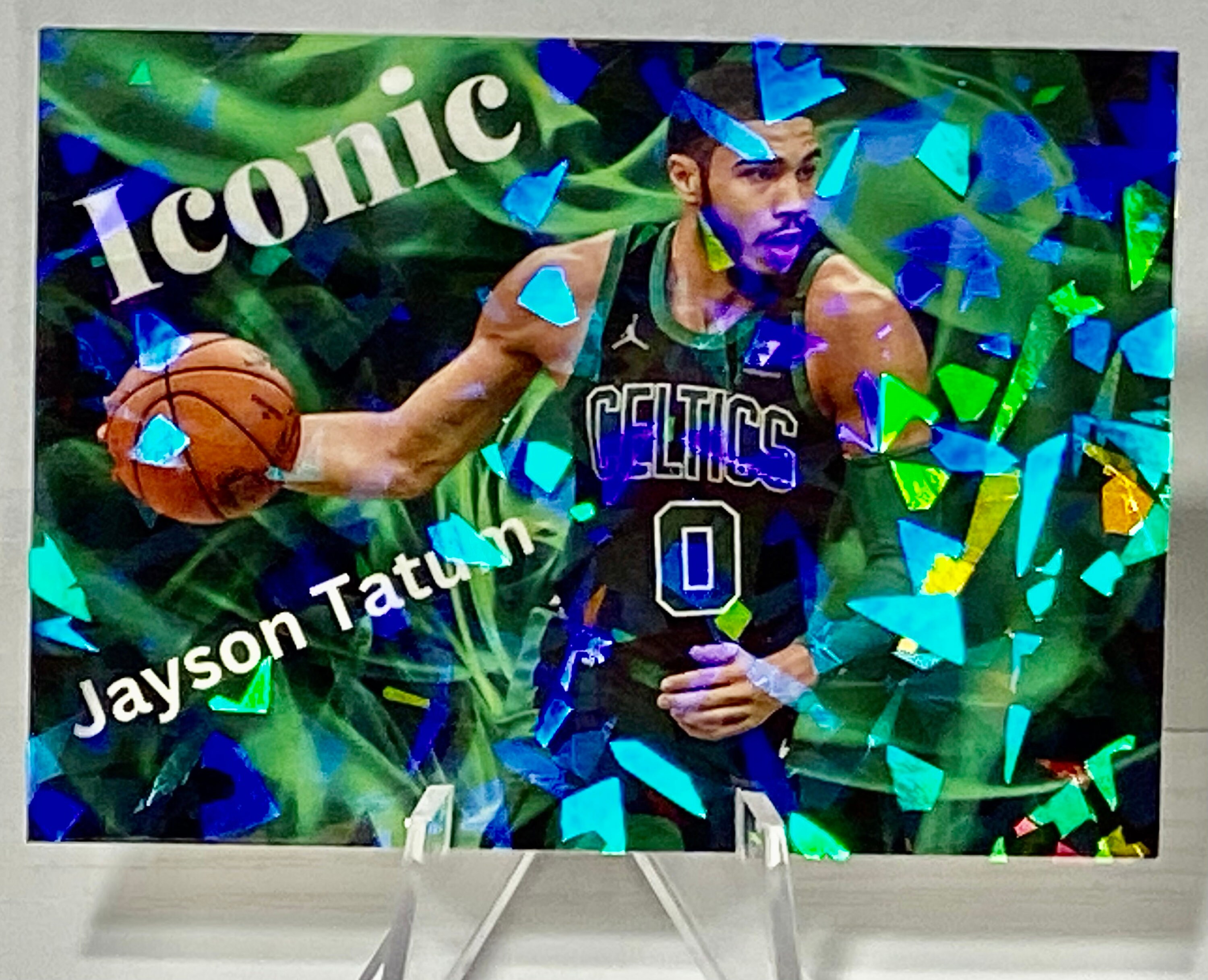 12 Green Cracked Ice Iconic Jayson Tatum Cards by Legendary ...