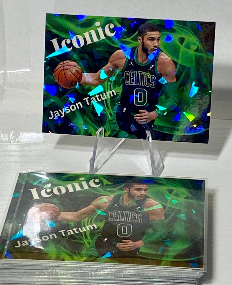 12 Green Cracked Ice Iconic Jayson Tatum Cards by Legendary ...