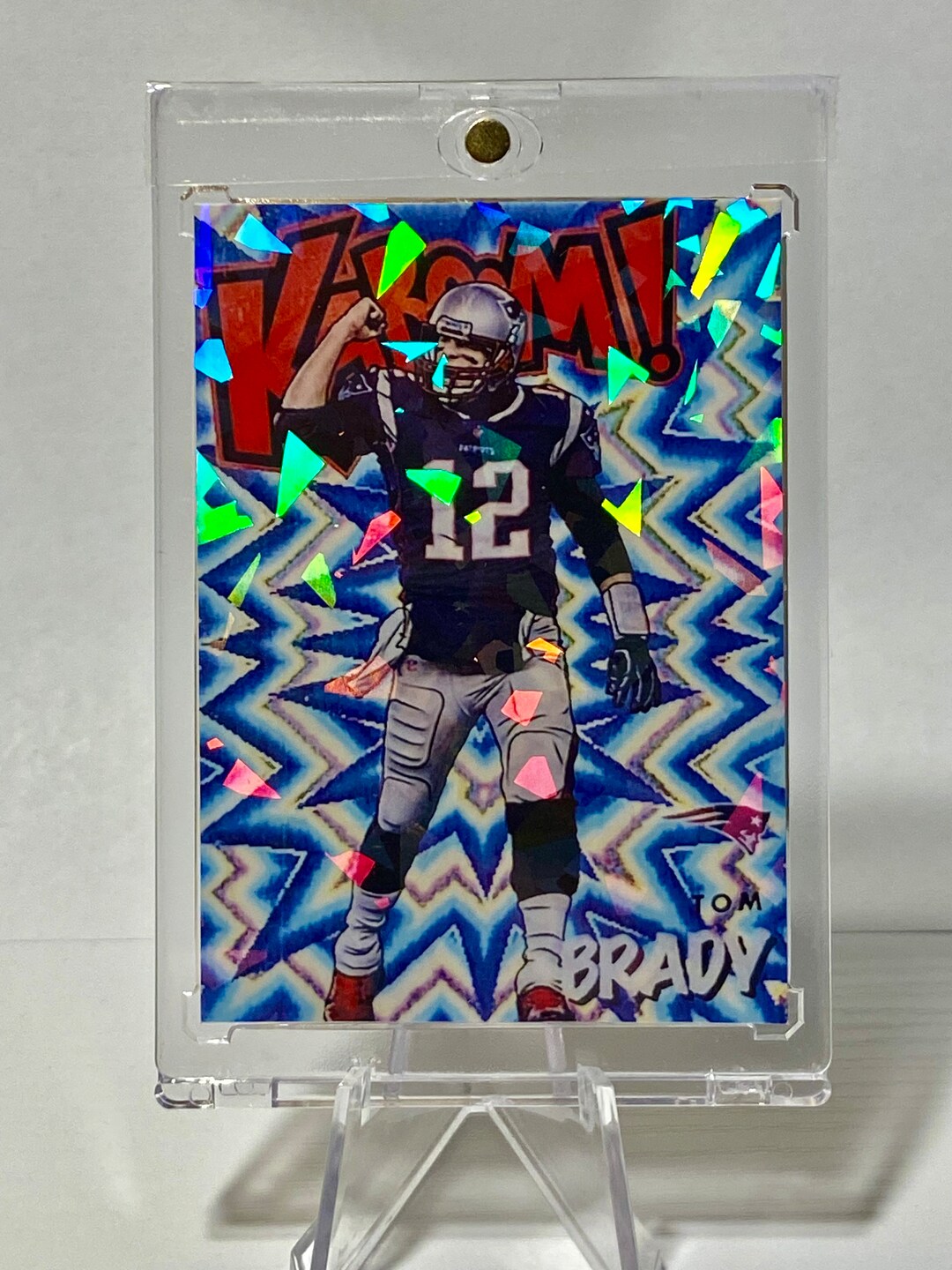 2018 Tom Brady, New England Patriots, Panini Kaboom Cracked Ice Reprint ...