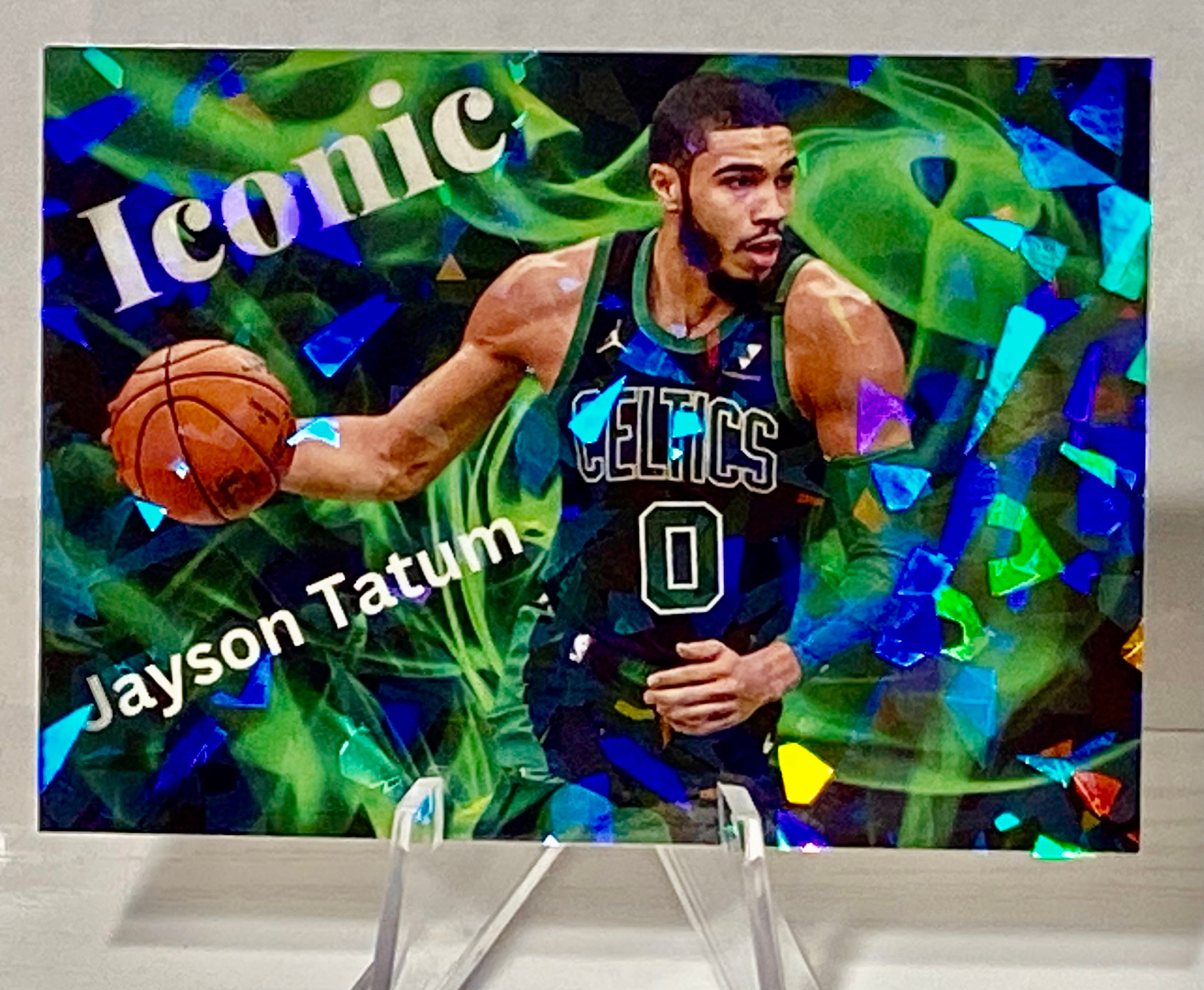 12 Green Cracked Ice Iconic Jayson Tatum Cards by Legendary ...