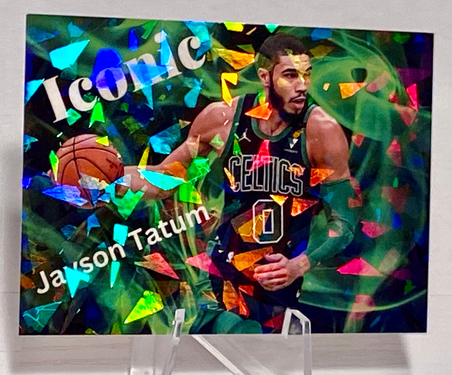 12 Green Cracked Ice Iconic Jayson Tatum Cards by Legendary ...