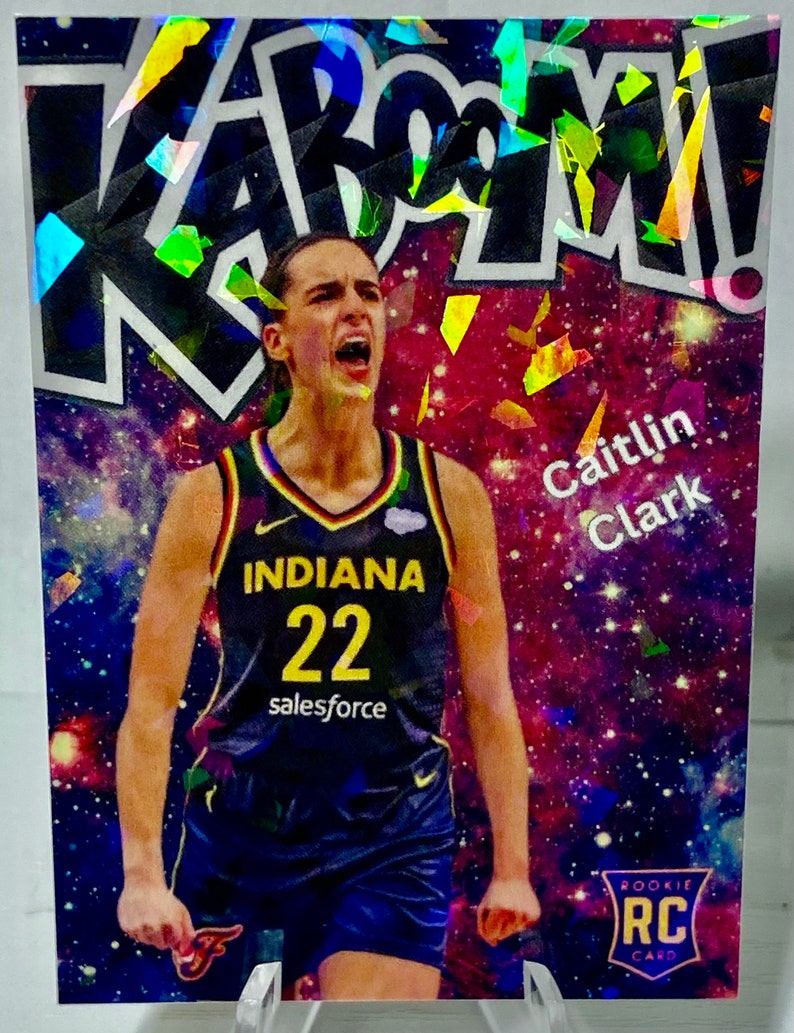 2 Caitlin Clark Indiana Fever Cosmic Cracked Ice Kaboom RC Cards - Etsy