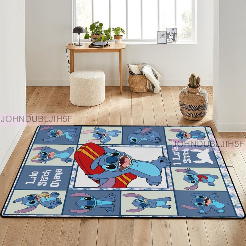 Disney Lilo and Stitch Rug, Disney Lilo and Stitch Gift, Fantastic Rug ...