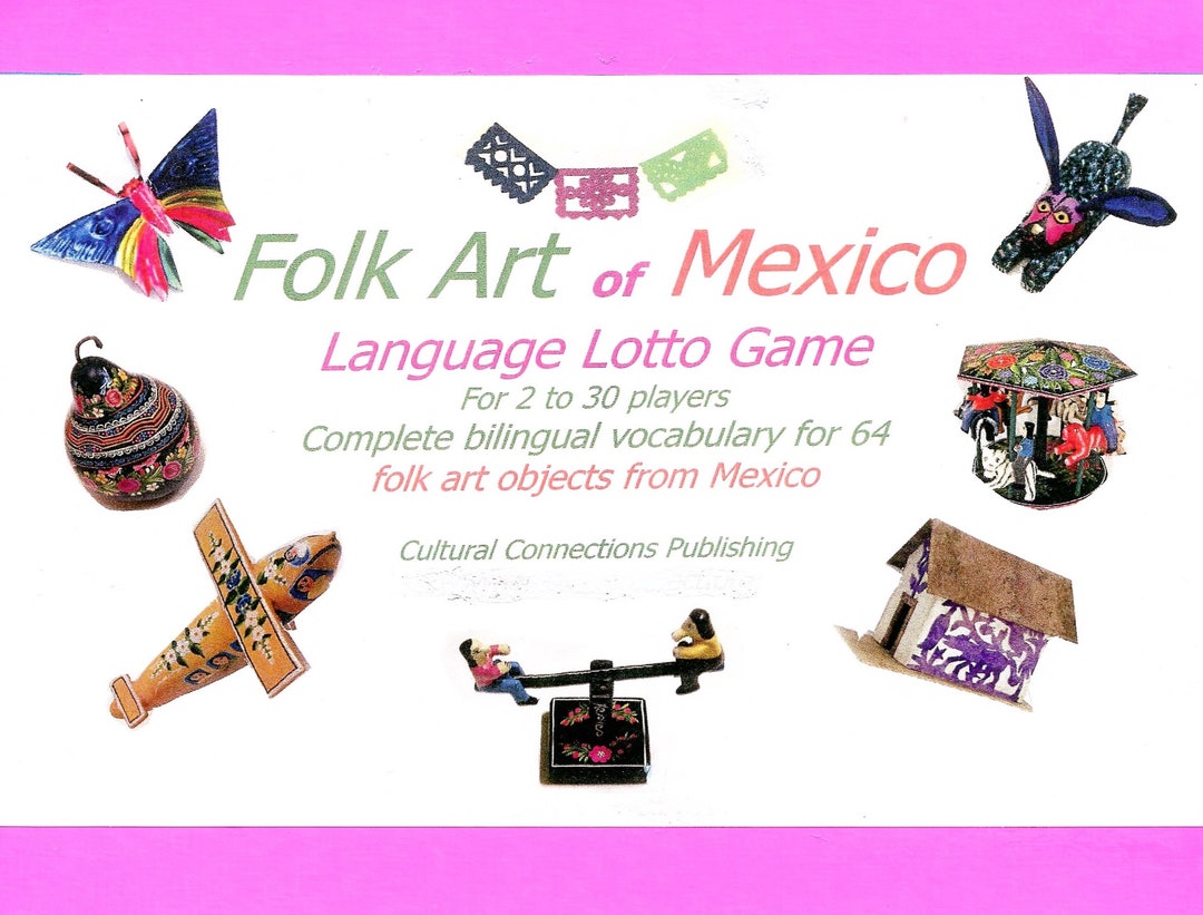 Folk Art of Mexico Language Lotto Game With Audio MP3, Spanish/english ...