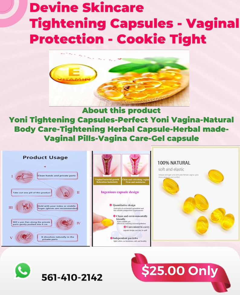 Devine Skincare Tightening Capsules Vaginal Protection Cookie Tight - Etsy