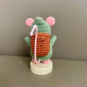 Adventure Mouse Crochet Plush, Handmade Hiking Amigurumi With Backpack ...