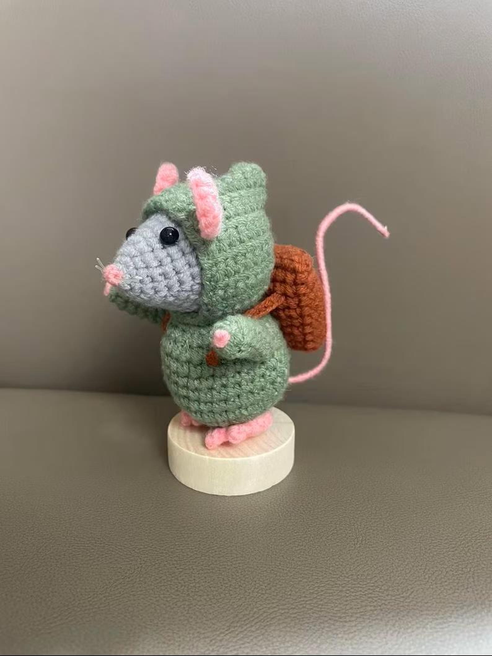 Adventure Mouse Crochet Plush, Handmade Hiking Amigurumi With Backpack ...