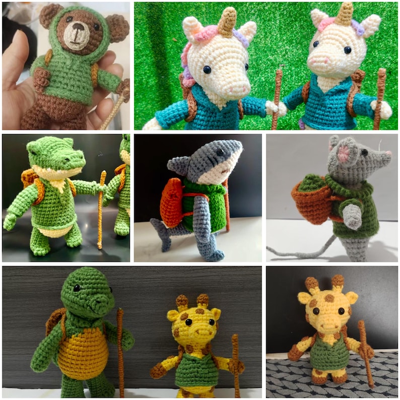 Tiny Explorer Bear Plush – Handmade Crochet Hiker With Backpack ...