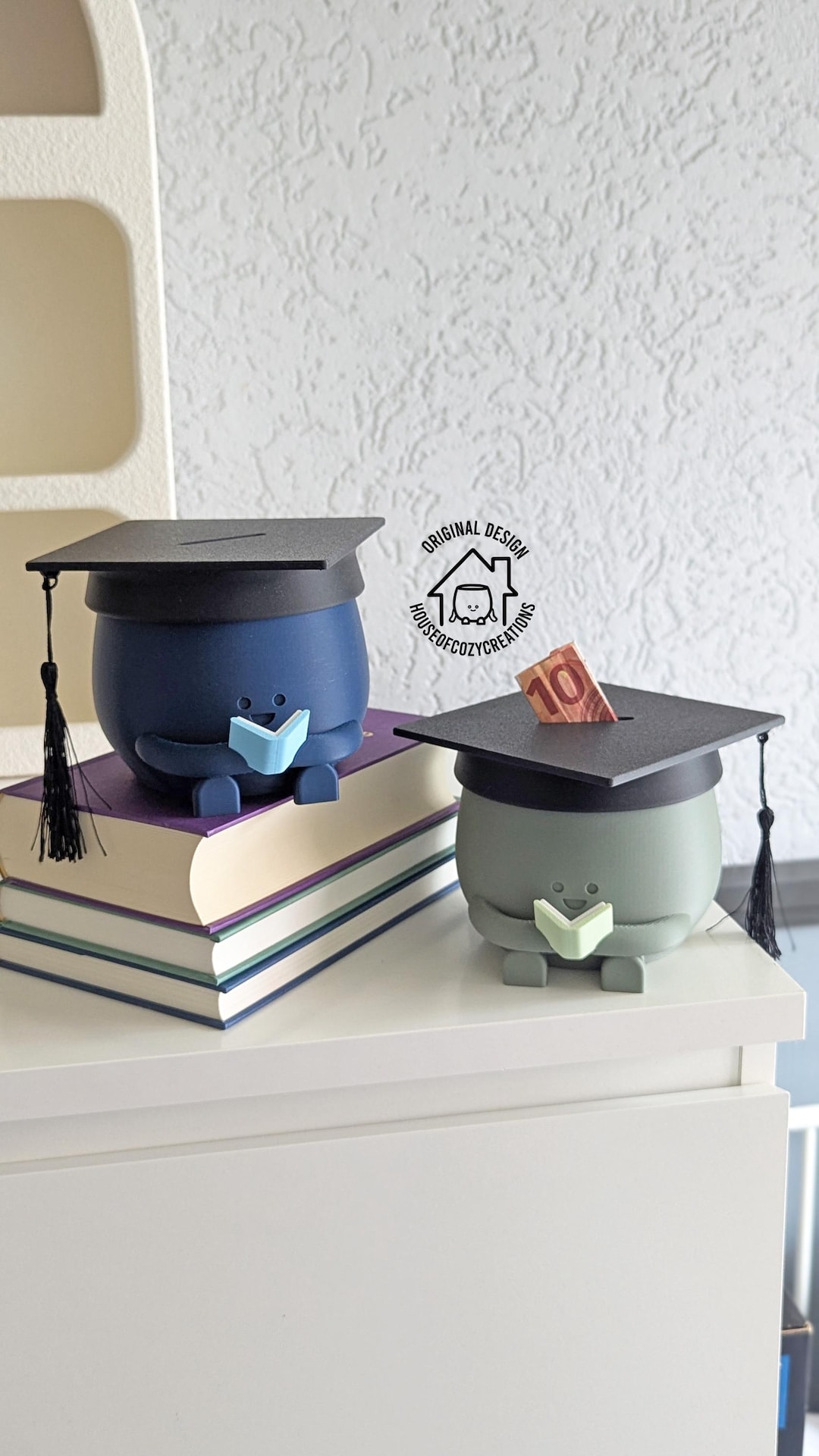 Graduation Gift Idea Academic Cap Graduate Cap Trencher Happy Face Kids ...