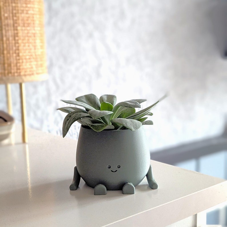 Plant Pot Face Happy Cute Plant Pot Cute Decoration Indoor Planter Pot ...
