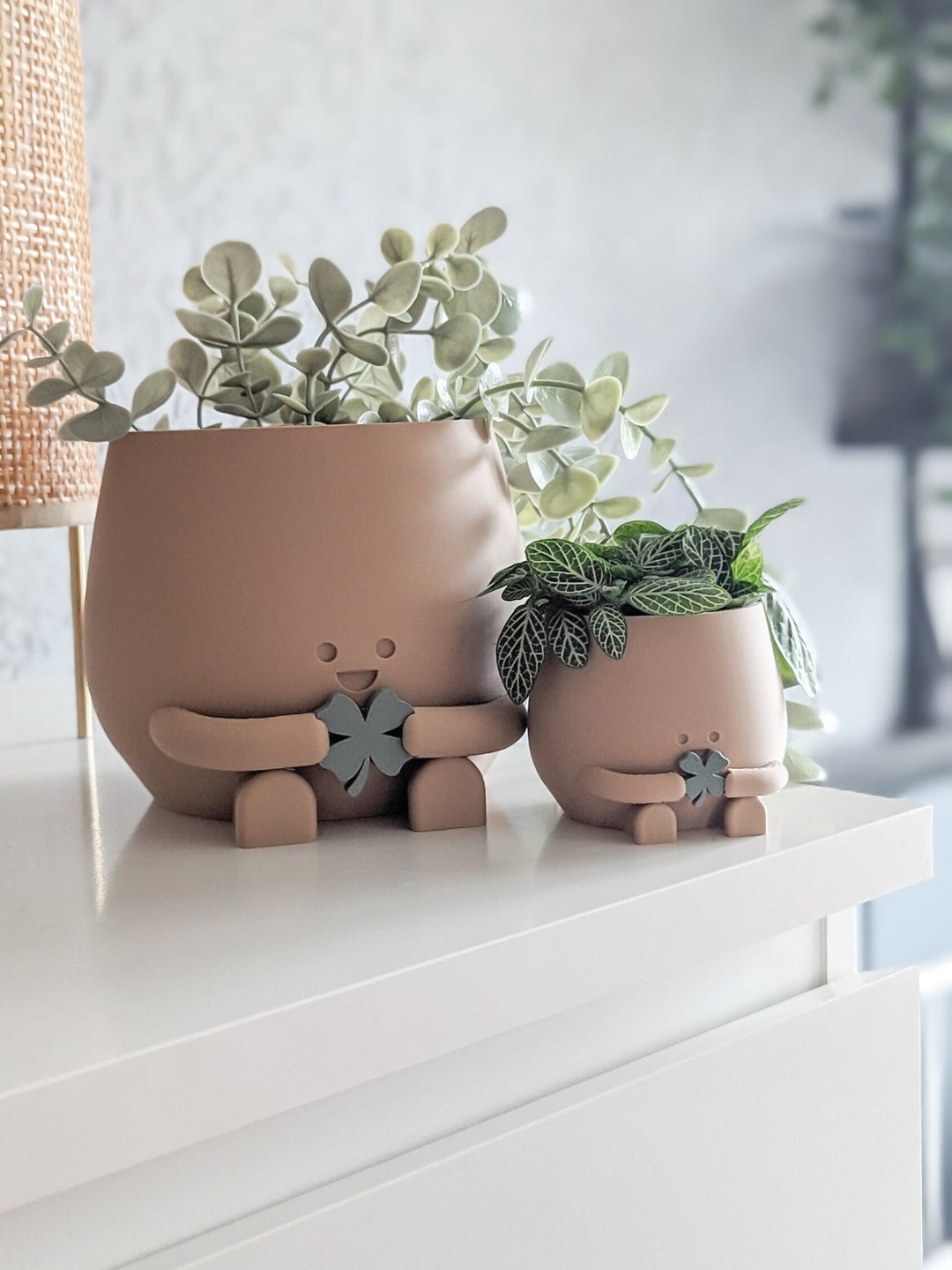 Lucky Clover Happy Plant Pot Clover Good Luck Gift for Her Gift for Him ...