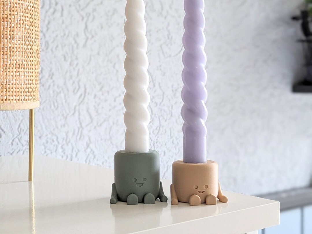 Happy Face Candlestick Holder Unique 3d-printed Housewarming Gift ...