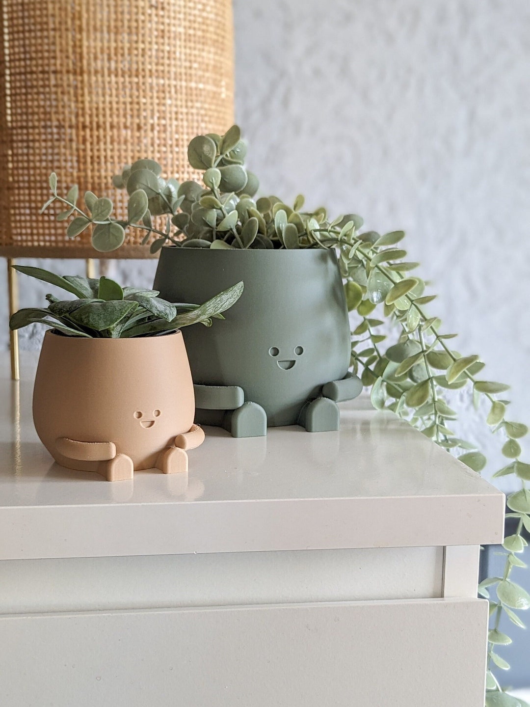 Plant Pot Face Ultra Happy Cute Plant Pot Cute Decoration Indoor ...