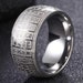 Heart Sutra Chinese Buddhism Ring Engraved Stainless Steel Zen Band ...