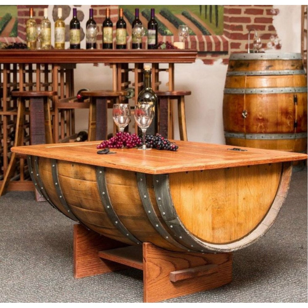 Decorative Wooden Barrel Stand Barrel Table Wine - Etsy