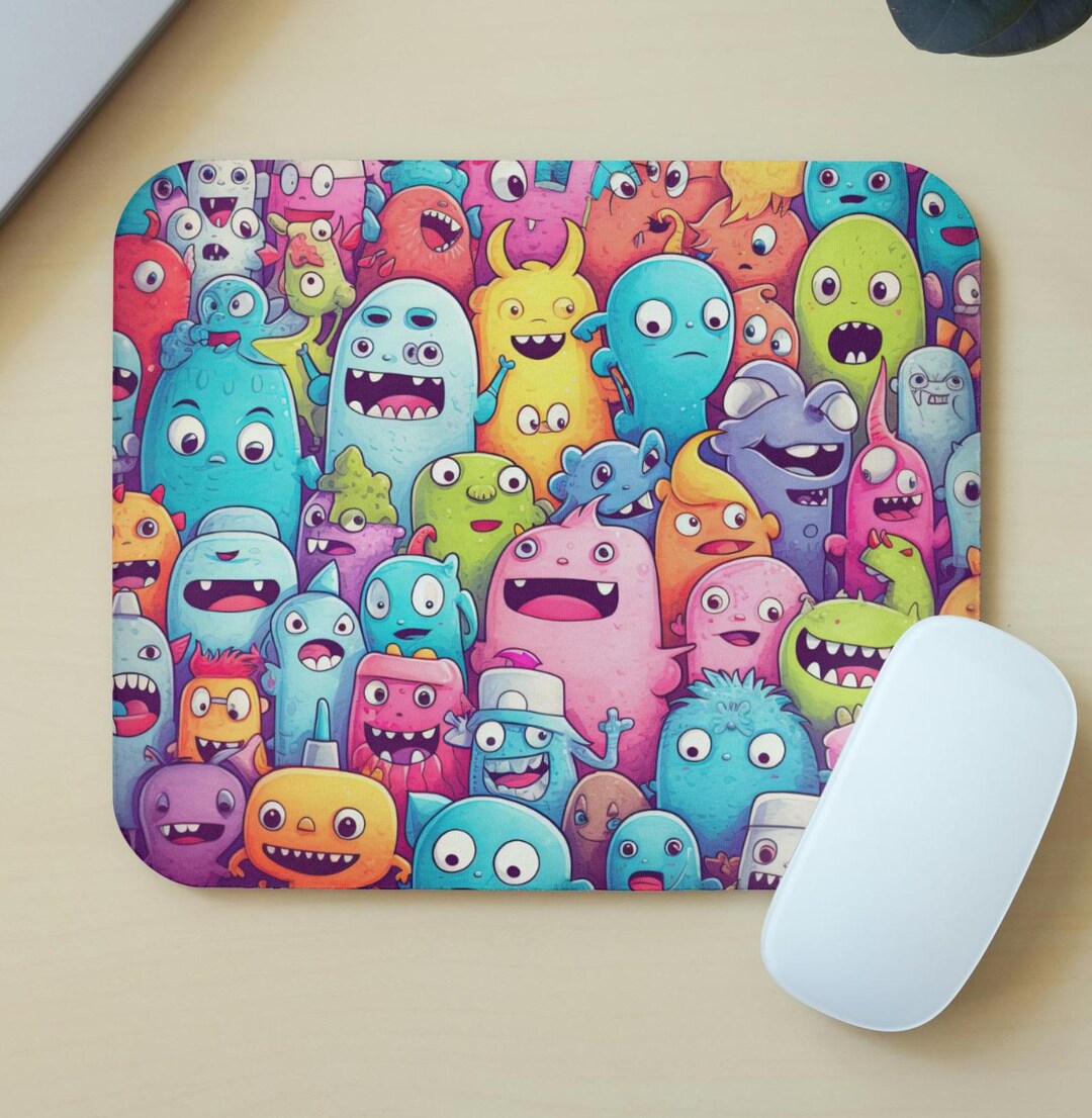 Kawaii Monster Mouse Pads / Coasters - Etsy UK