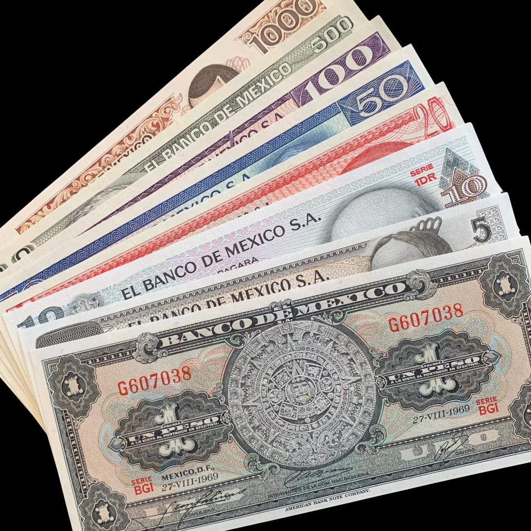 México UNC Collectible Banknote Bundle - Collectible Currency Set - Etsy