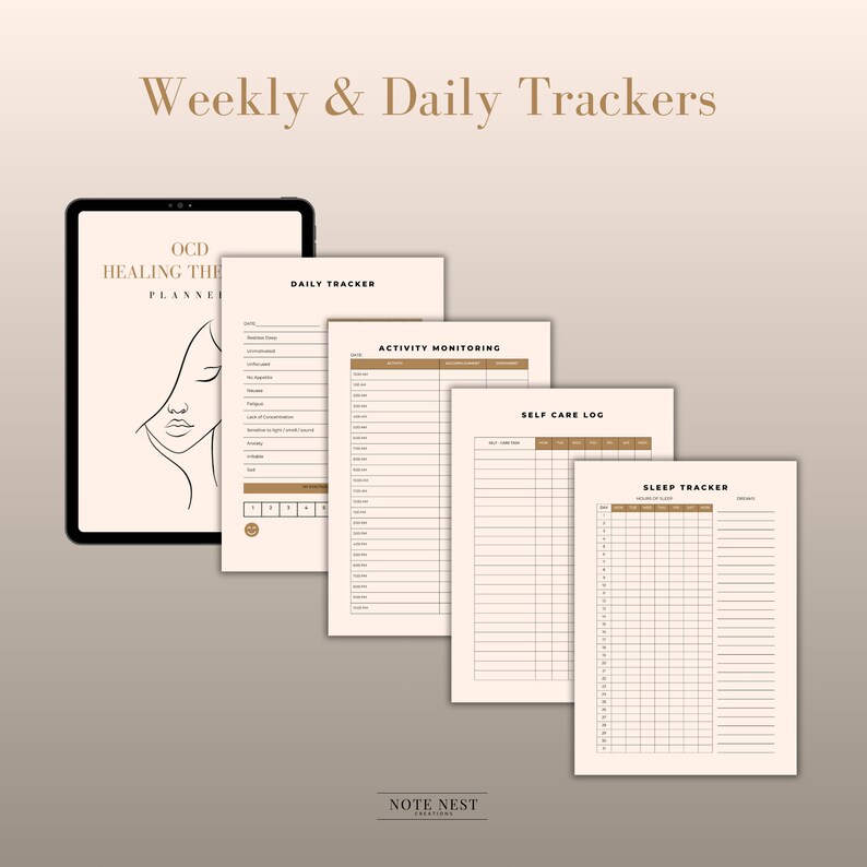 OCD Healing Planner, Digital Planner, Daily Tracking, Task Tracker ...