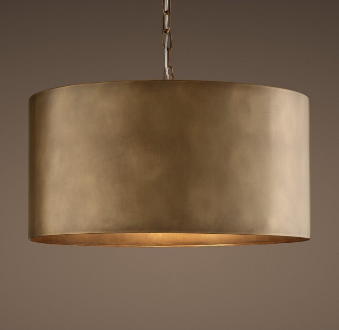 Modern Brass Dome Pendant Light, Brass Dome Lamp, Hammered Brass ...