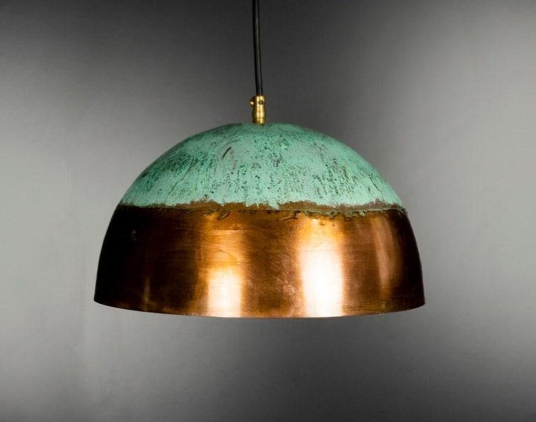 Copper Dome Pendant Light Ball Dome Brass Island Kitchen Lighting Brass ...
