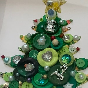 Small Framed Button Art Christmas Tree - Etsy