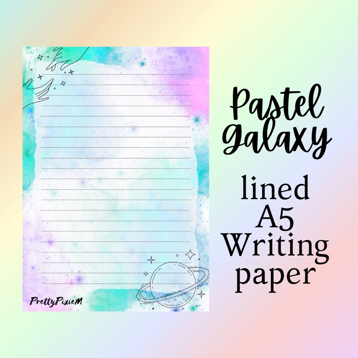 A5 Galaxy Writing Paper - Etsy