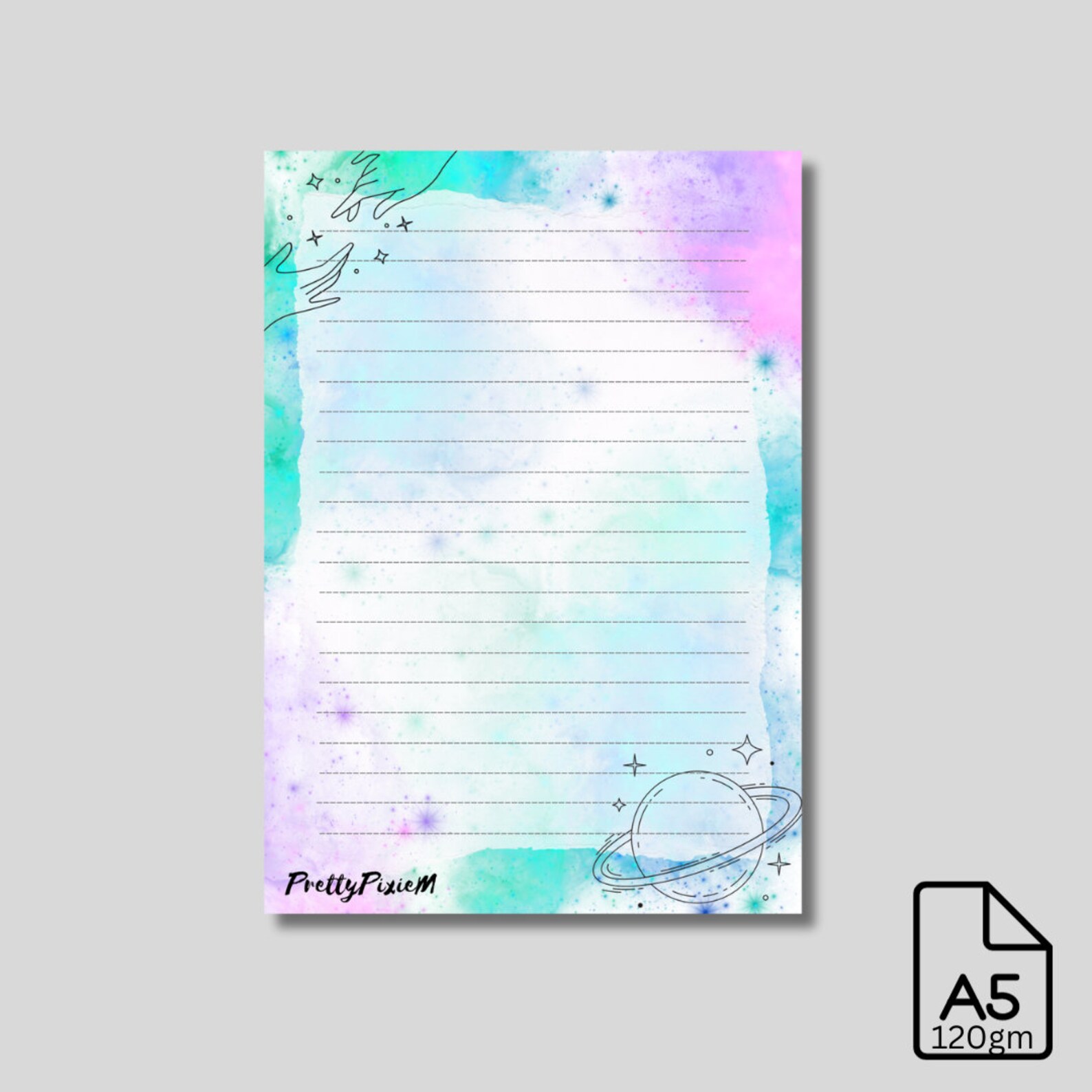 A5 Galaxy Writing Paper - Etsy
