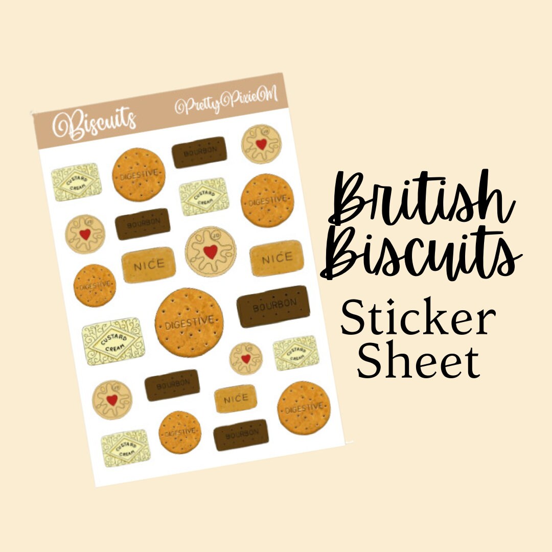 British Biscuits Sticker Set - Etsy