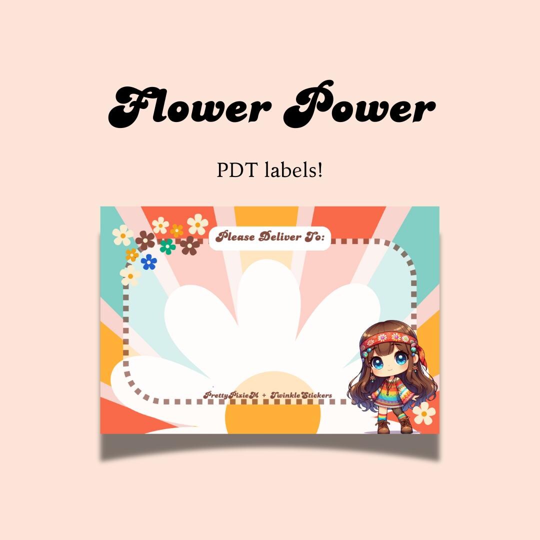 PDT Label Flower Power - Etsy