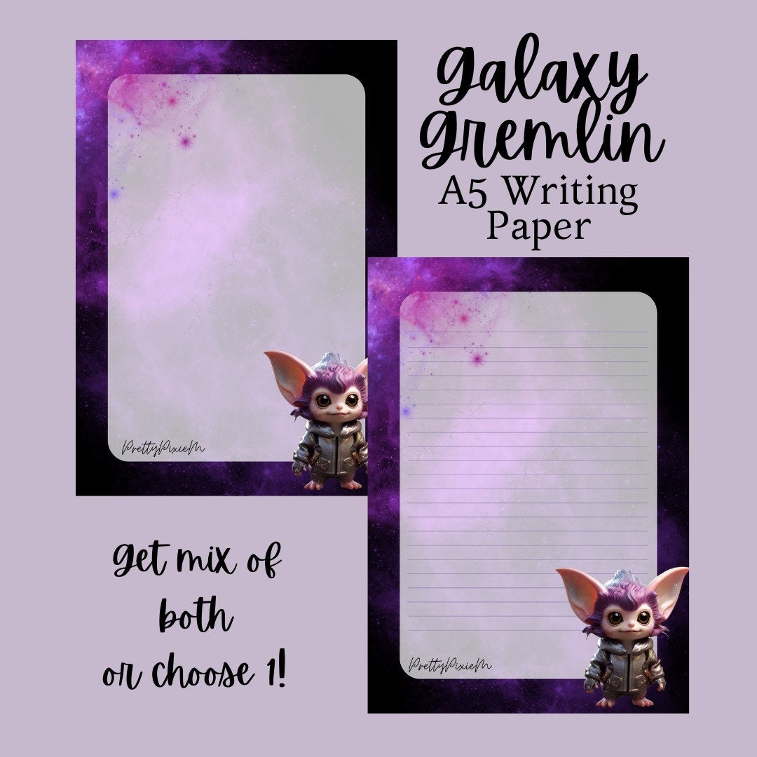 A5 Galaxy Gremlins Paper - Etsy