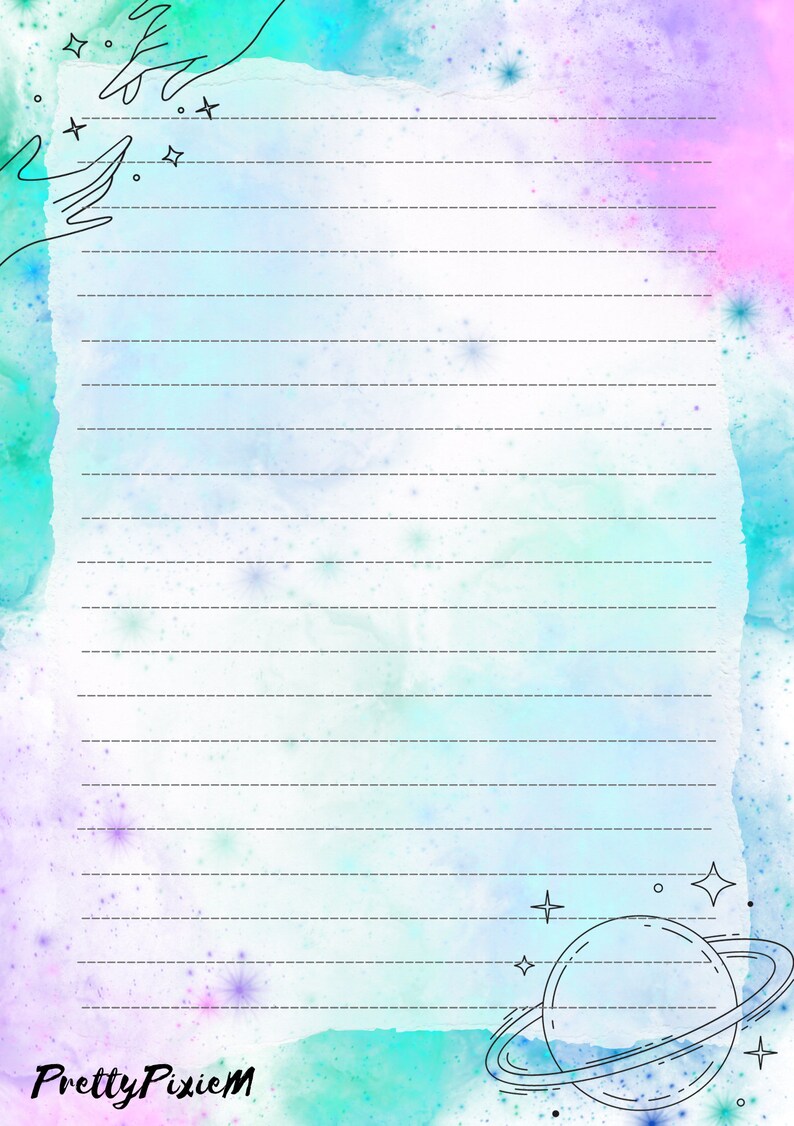 A5 Galaxy Writing Paper - Etsy