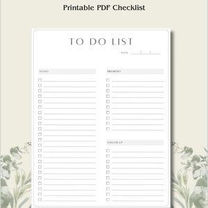 To-do List Template - Etsy