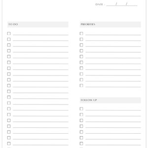ADHD To-do List Printable | Daily Priority Planner Template ...