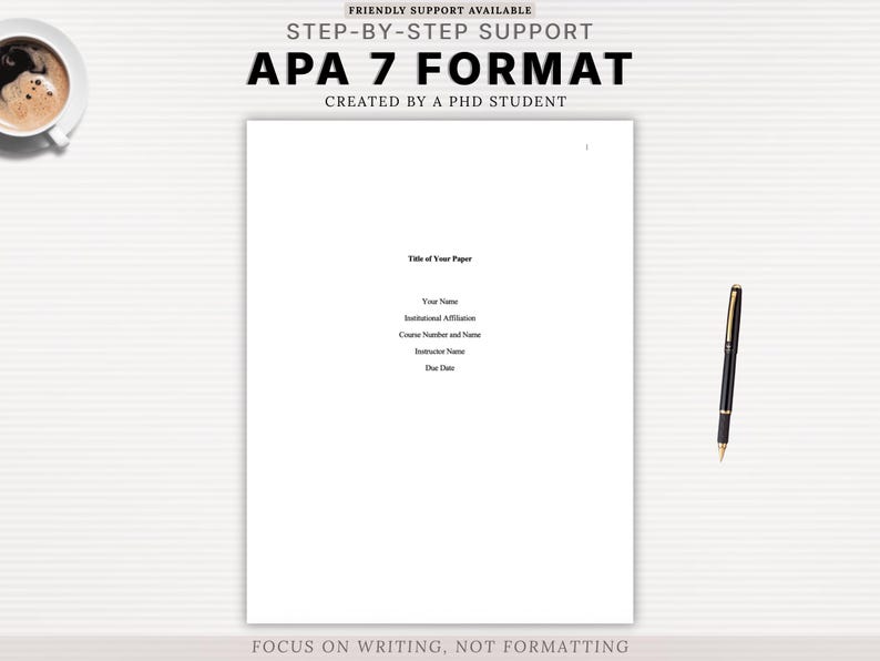 APA 7th Edition Essay Template | Formatted Student Paper (editable in ...