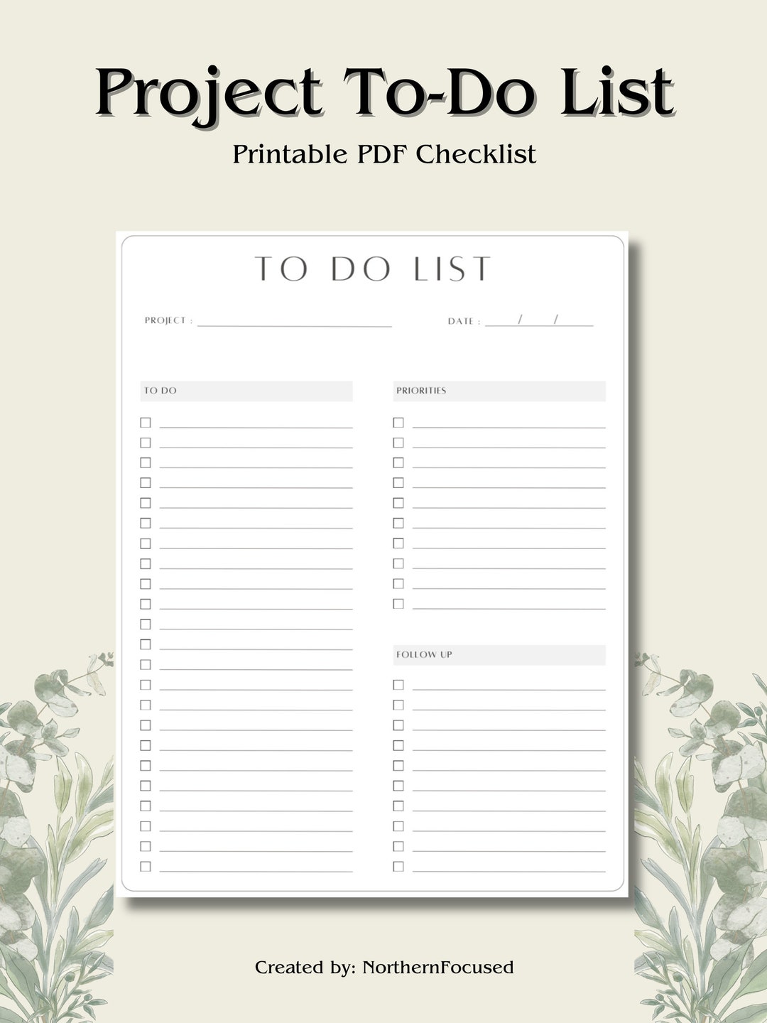 Project To-do List - Etsy
