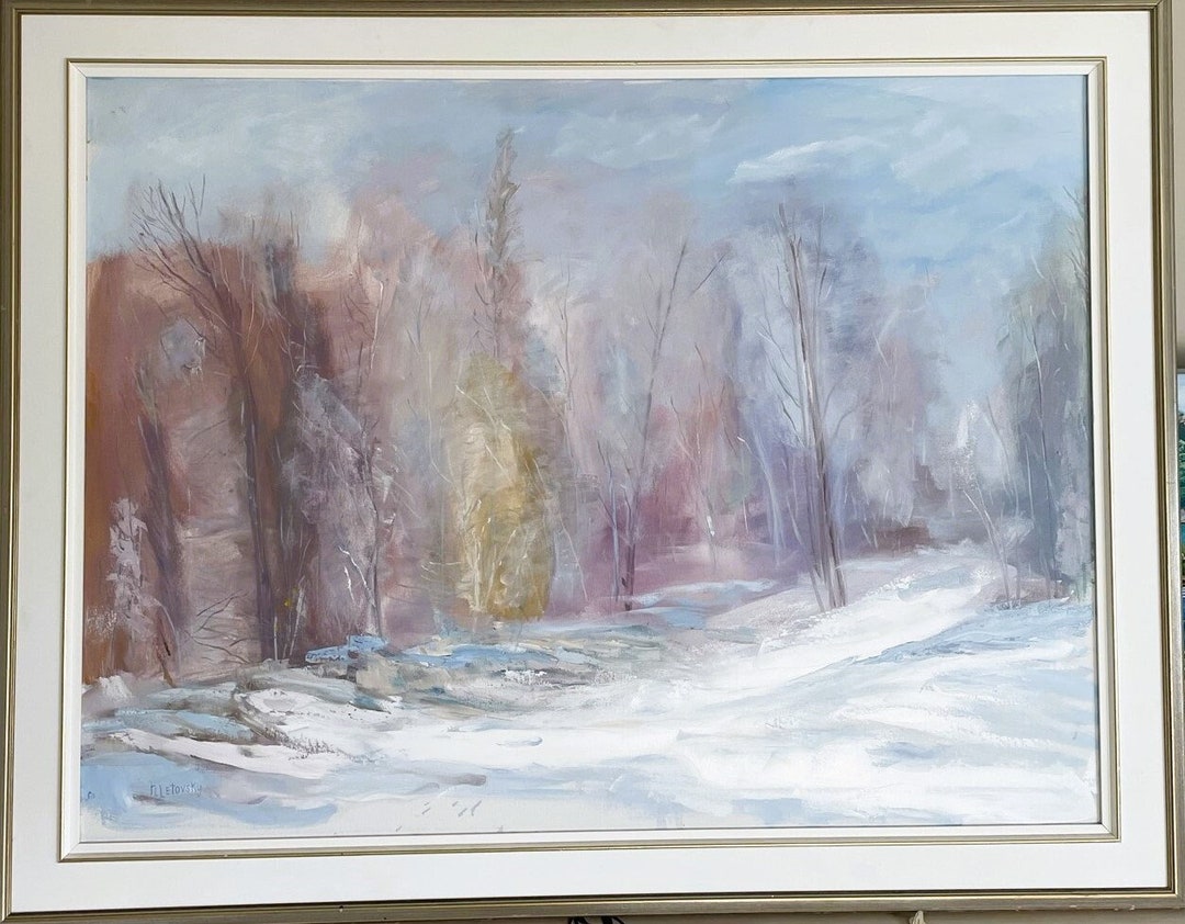 Nathan Letovsky Winter Scene Near Ivry Laurentians Quebec - Etsy