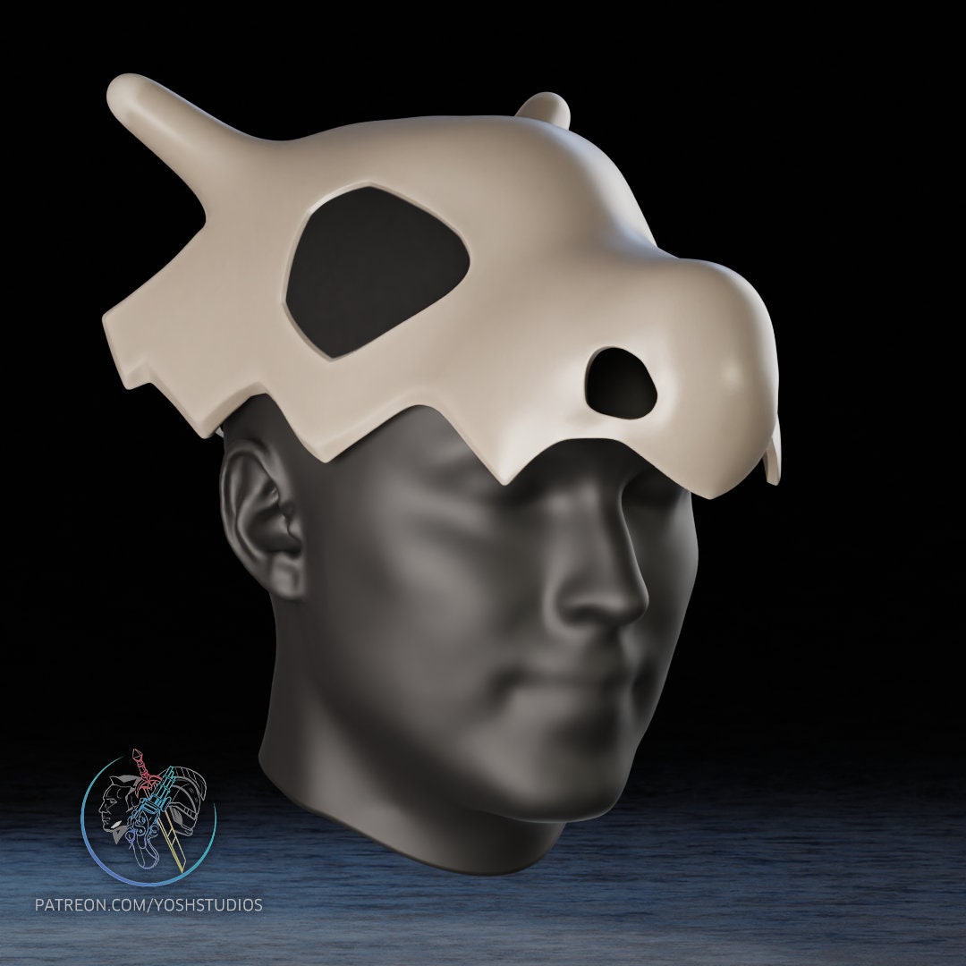 Cubone Hat Helmet 3D Printed Mask physical Unpainted 3D Print Kit ...