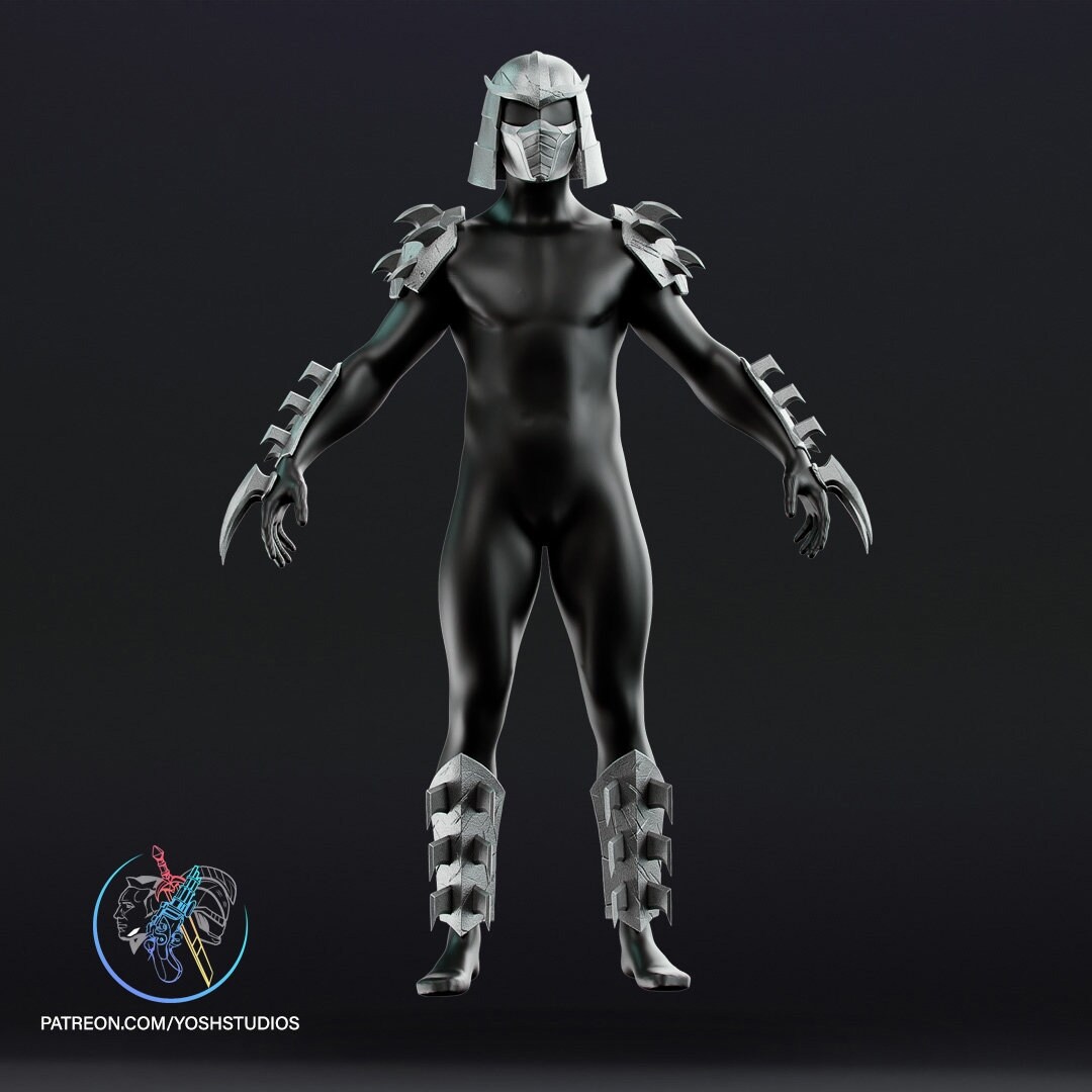Shredded 3D Printed Mask and Armour Set (physical Unpainted 3D Print ...