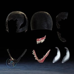 Venom Half Face (movie Inspired) 3D Printed Mask (physical Unpainted ...
