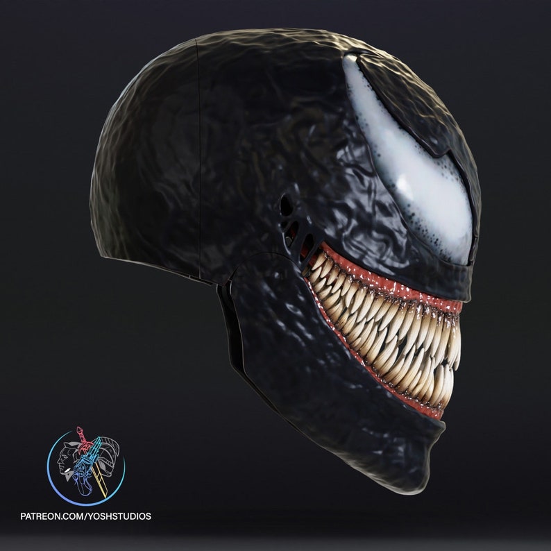 Poison (arachnid-man) 3D Printed Mask With Moving Jaw (physical ...