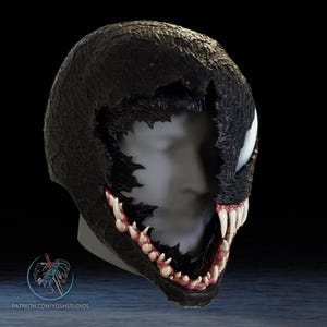 Venom Half Face (movie Inspired) 3D Printed Mask (physical Unpainted ...